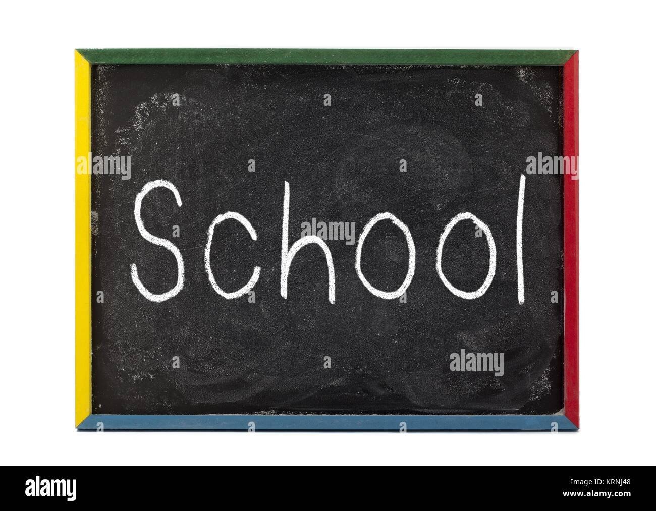 school written on small students slate board Stock Photo - Alamy