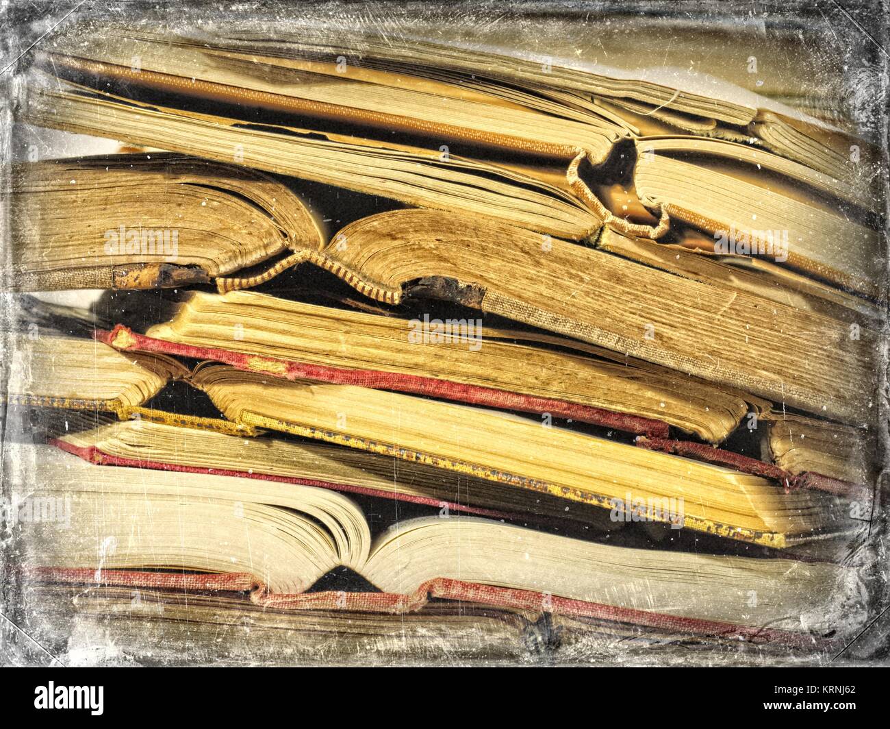stack of old books Stock Photo - Alamy