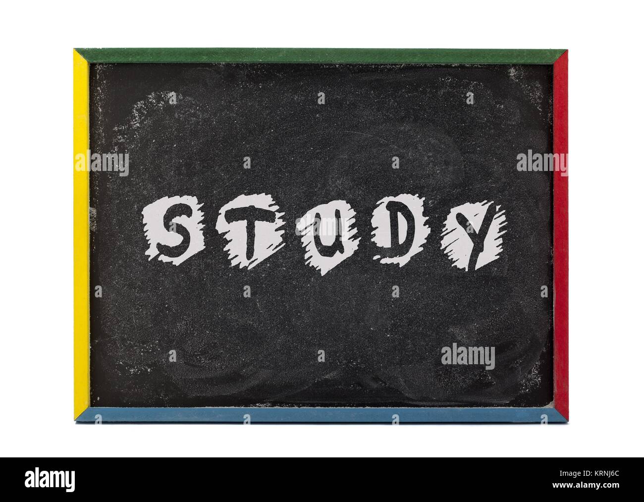 study written on slate board Stock Photo - Alamy