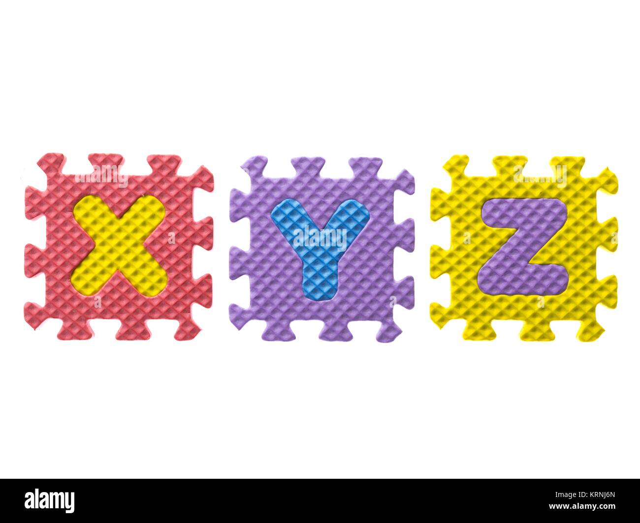 three alphabets on white Stock Photo - Alamy