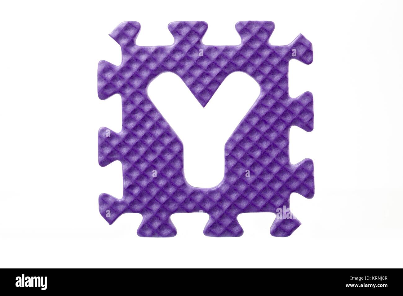violet letter y puzzle piece Stock Photo - Alamy