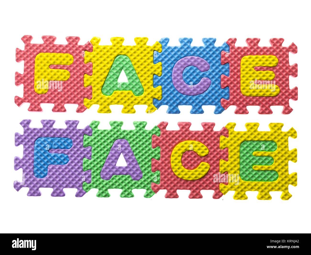 word face arranged with puzzle letters Stock Photo - Alamy