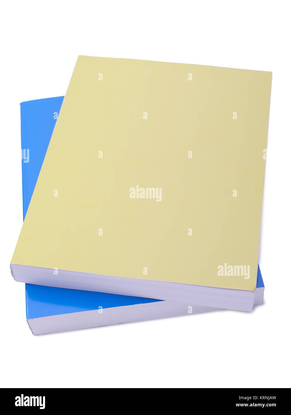 yellow and blue books Stock Photo - Alamy