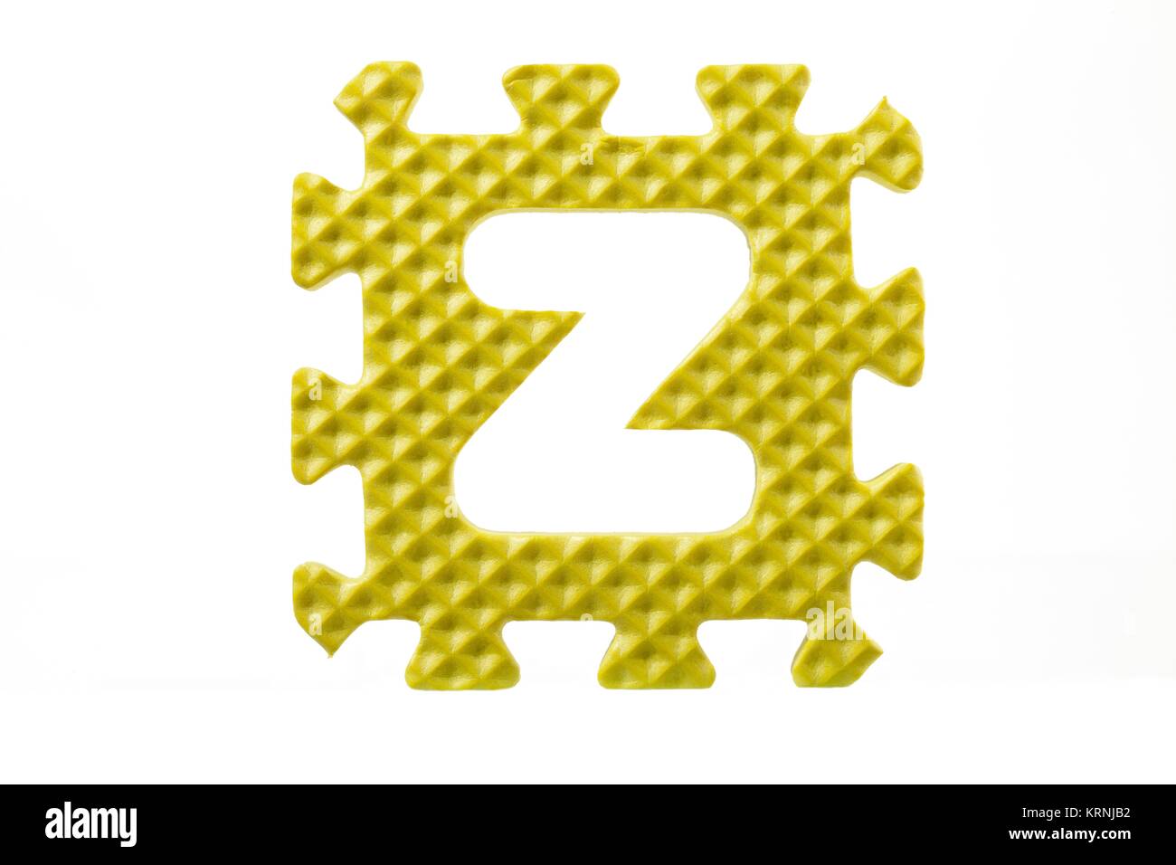 yellow letter z puzzle piece Stock Photo - Alamy