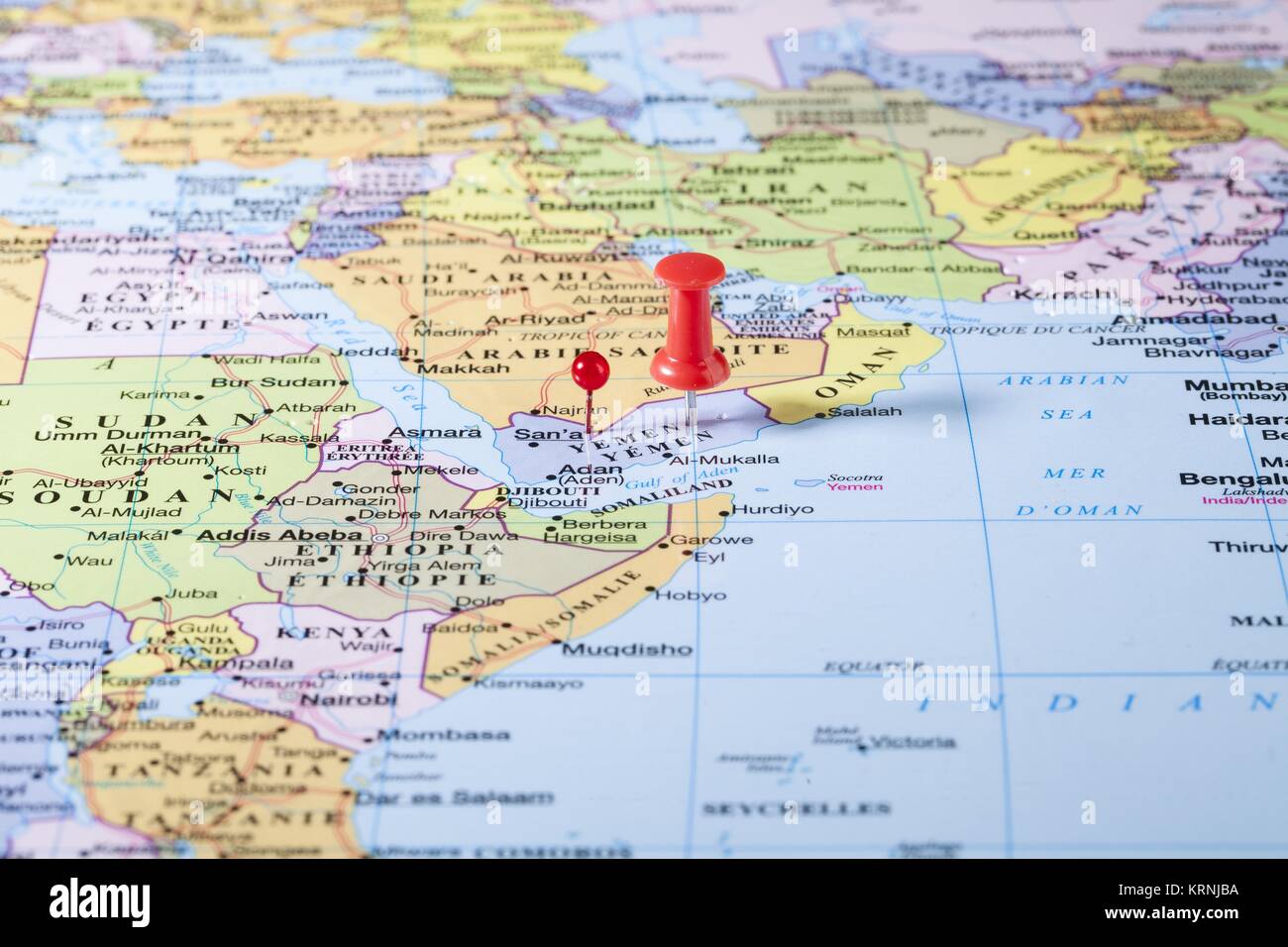 Map yemen topography hi-res stock photography and images - Alamy