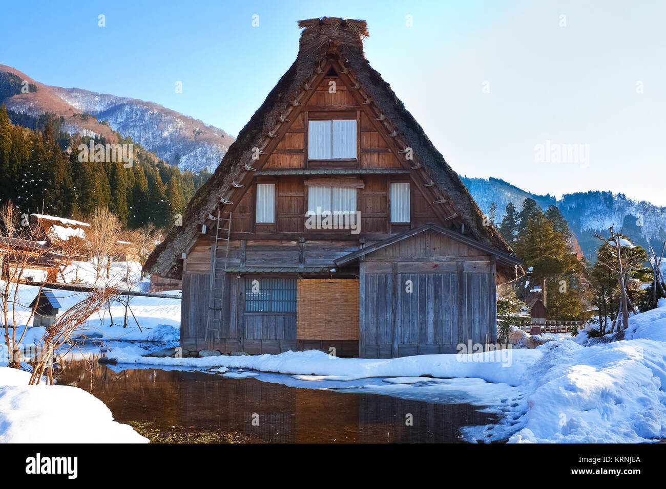 Gassho-zukuri Cottage at Ogimachi Village in Shirakawago, a UNESCO ...
