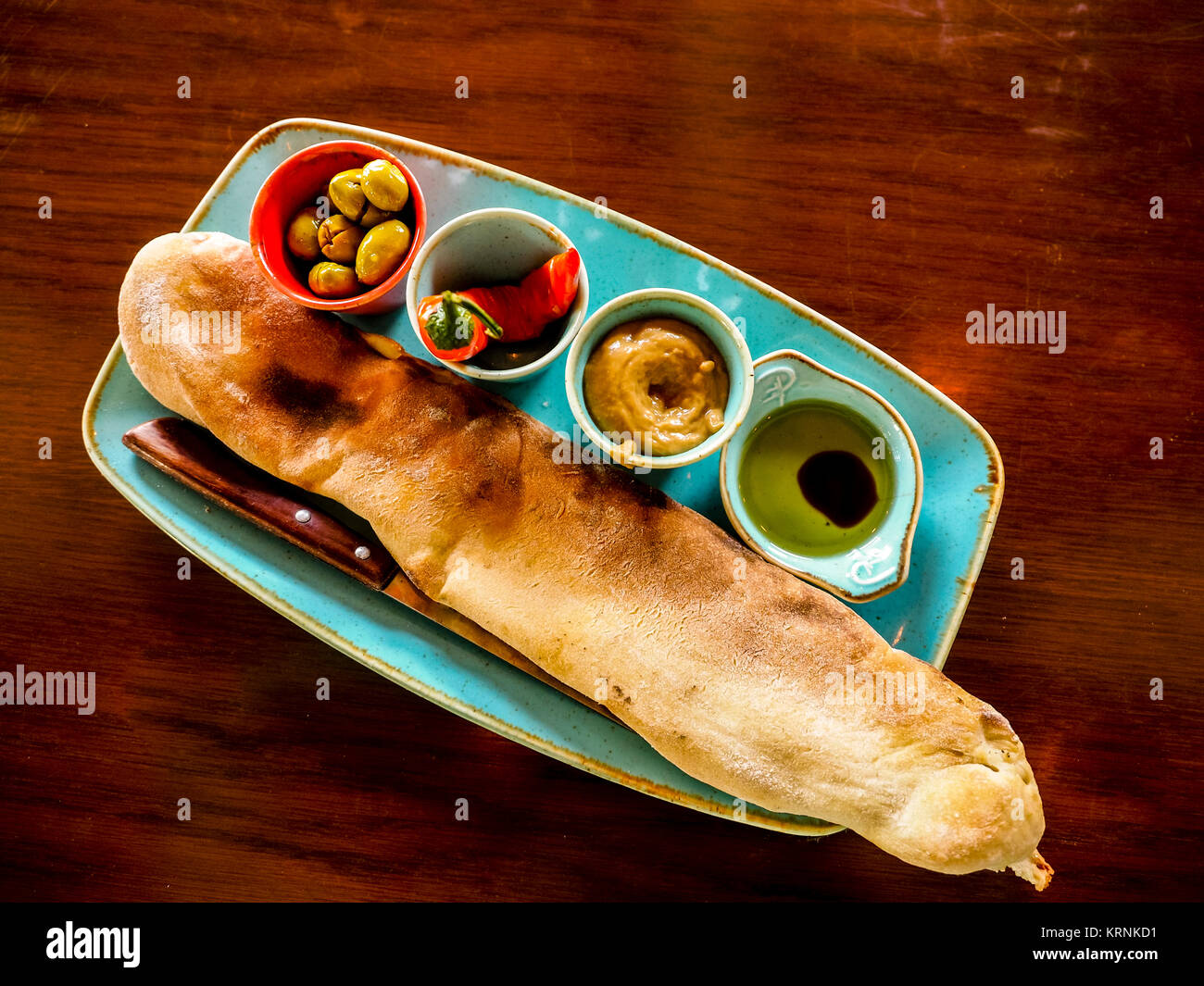 Traditional oriental appetizer with hummus. Israel Stock Photo - Alamy