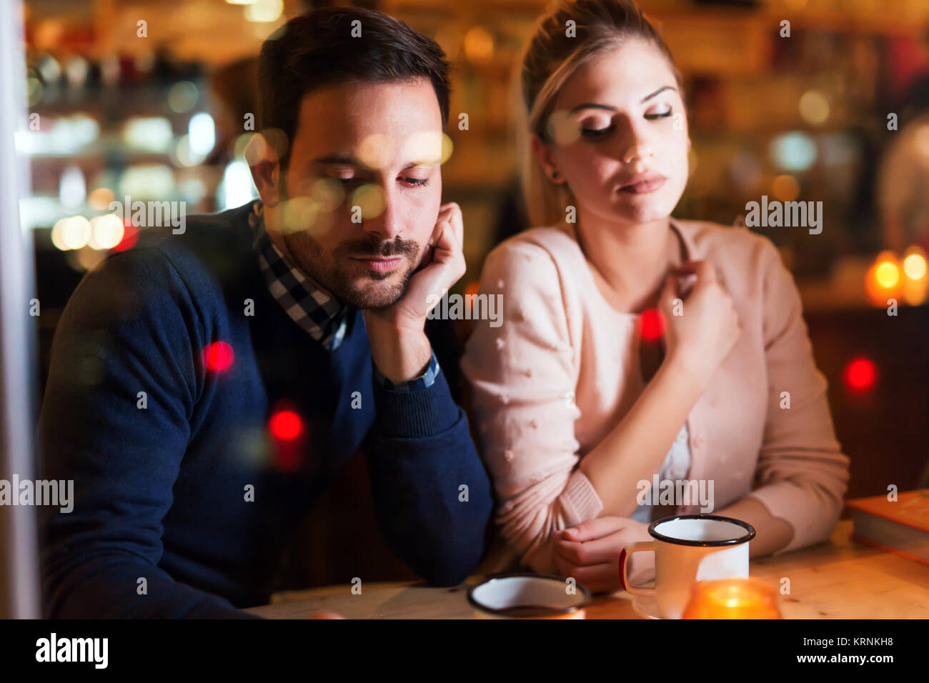 Sad couple having conflict and relationship problems Stock Photo - Alamy