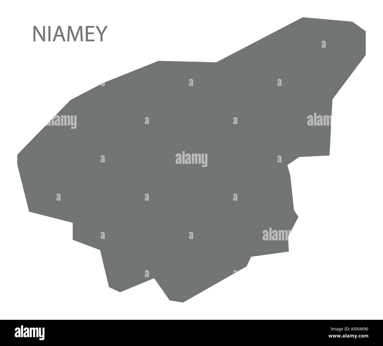 Niamey map of Niger grey illustration silhouette shape Stock Vector ...