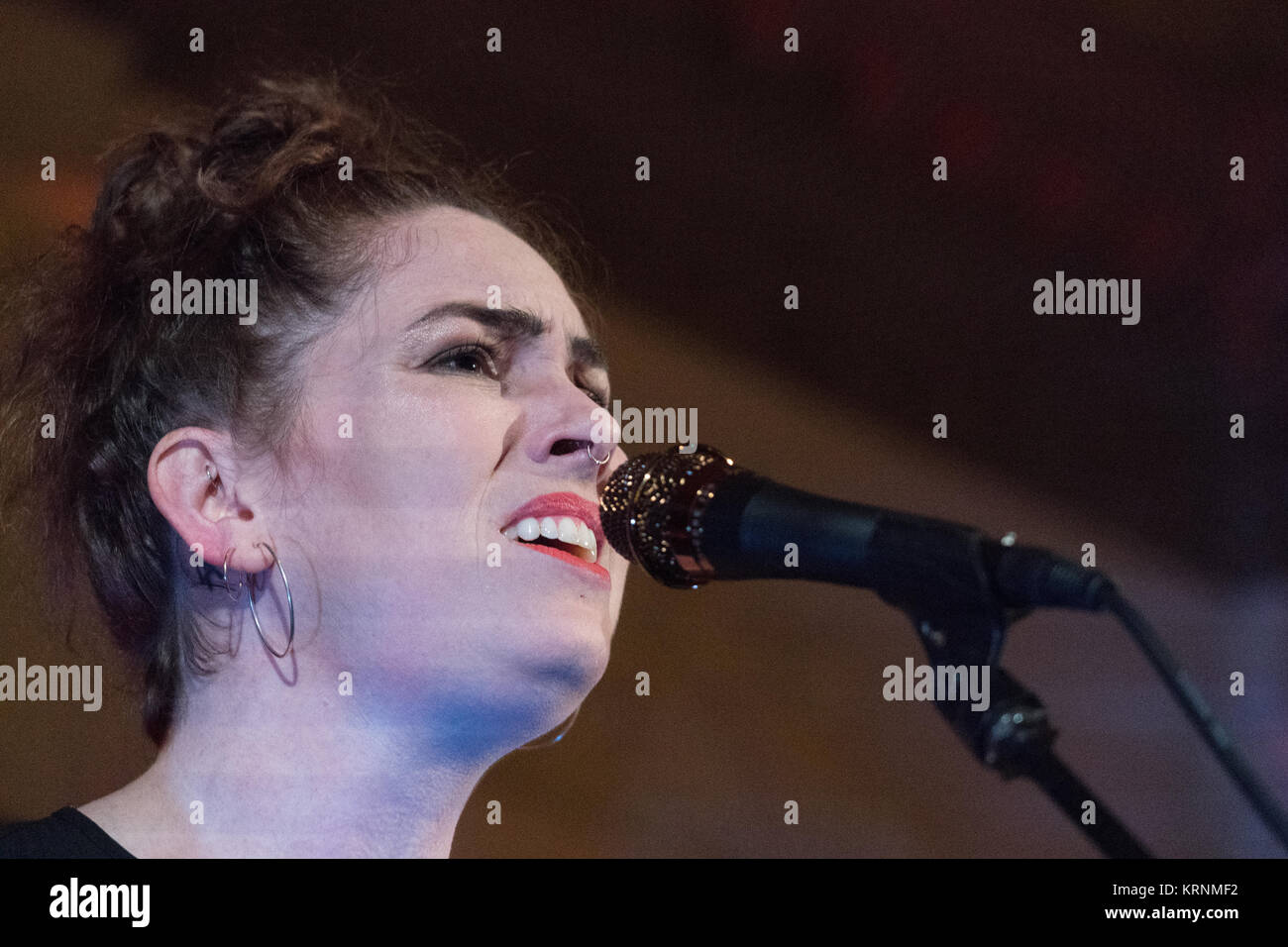 Emma Ruth Rundle performing live on stage at Bush Hall in London. Photo ...