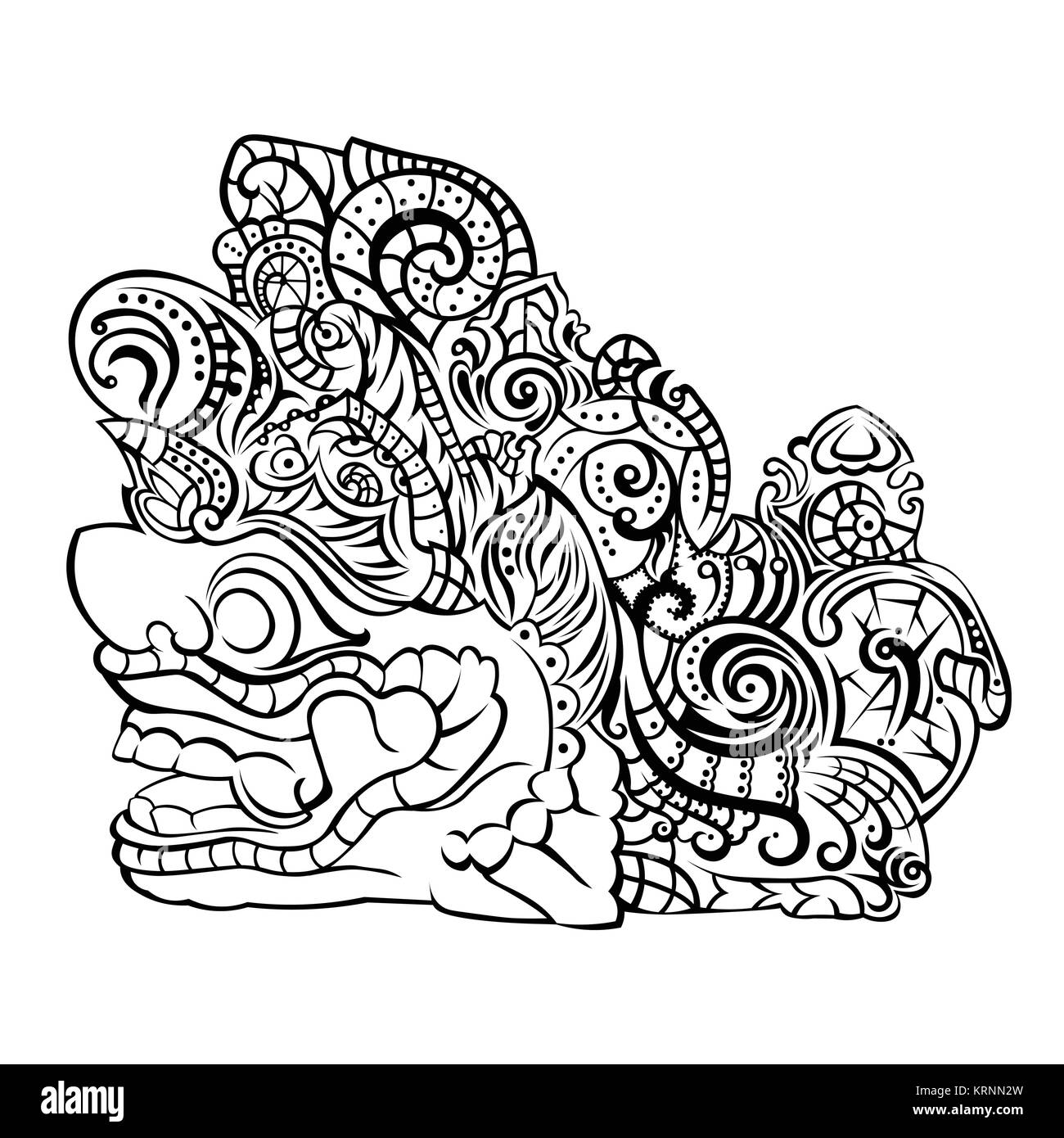 Ancient mask asia Black and White Stock Photos & Images - Alamy