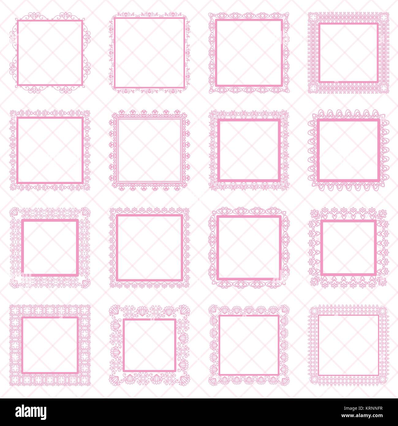 Elegant Lace Border Frames laser cut Picture Frames Stock Vector Image ...
