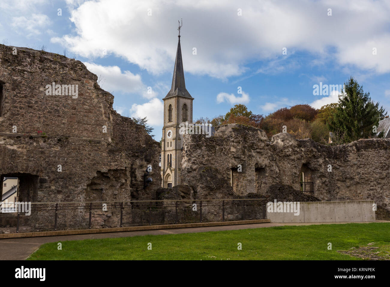 Church and castle in Useldingen Stock Photo - Alamy