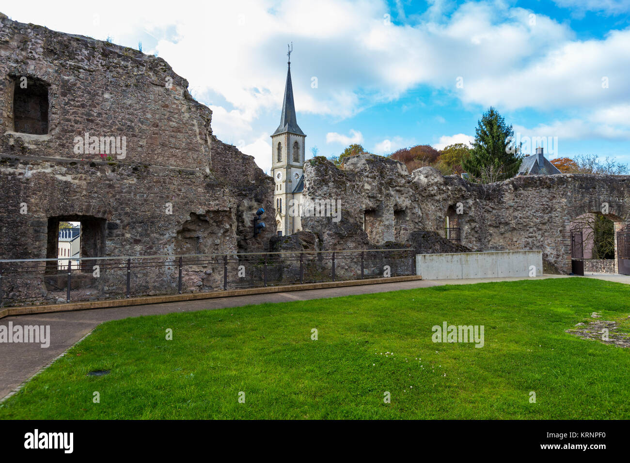 Church and castle in Useldingen Stock Photo - Alamy