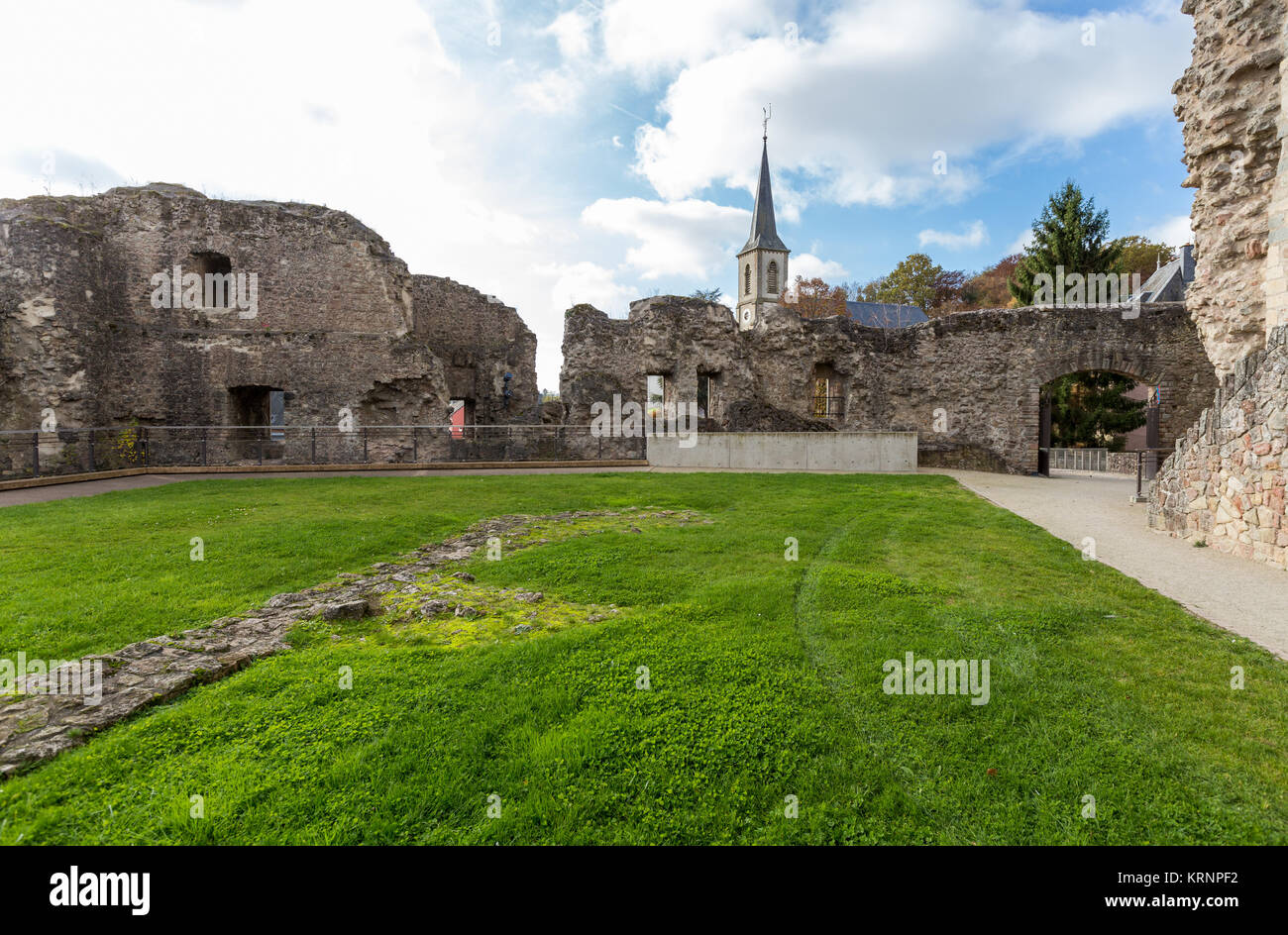 Church and castle in Useldingen Stock Photo - Alamy