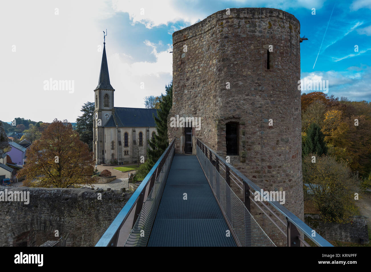 Church and castle in Useldingen Stock Photo - Alamy