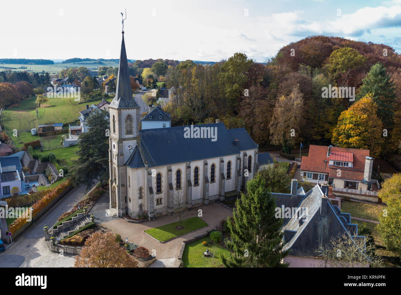 Church and castle in Useldingen Stock Photo - Alamy