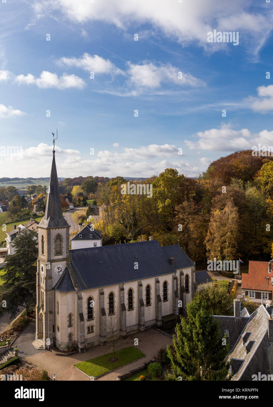 Church and castle in Useldingen Stock Photo - Alamy