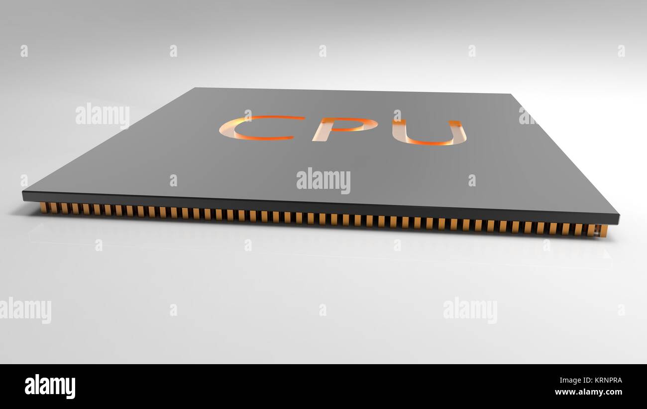 3d render Central Computer Processors CPU concept. technology ...