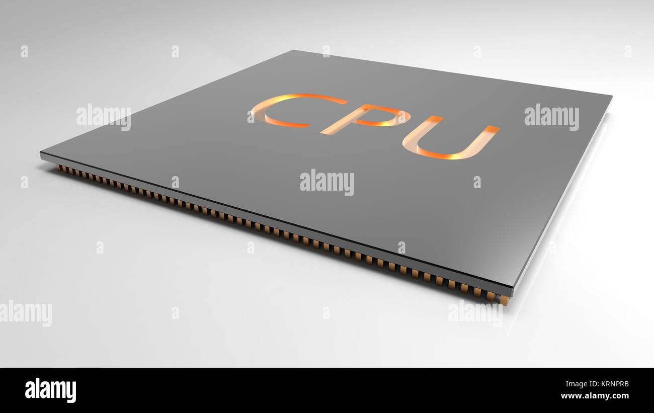 3d render Central Computer Processors CPU concept. technology ...