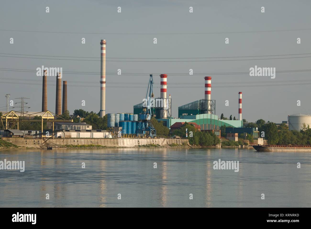 Industrial Facilities by the river Stock Photo - Alamy