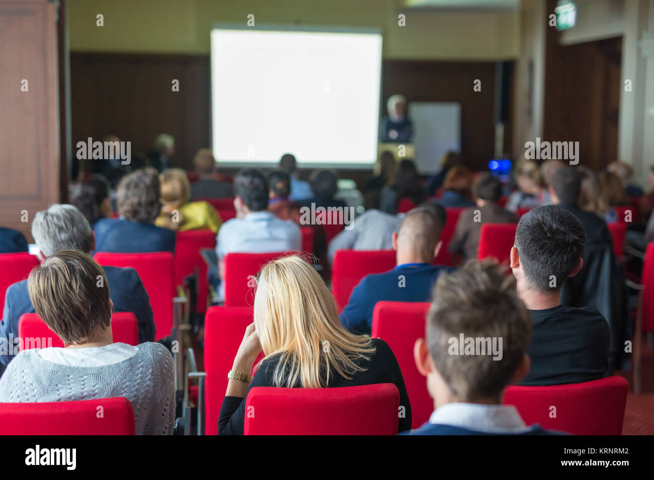 Audience in lecture hall on scientific conference Stock Photo - Alamy