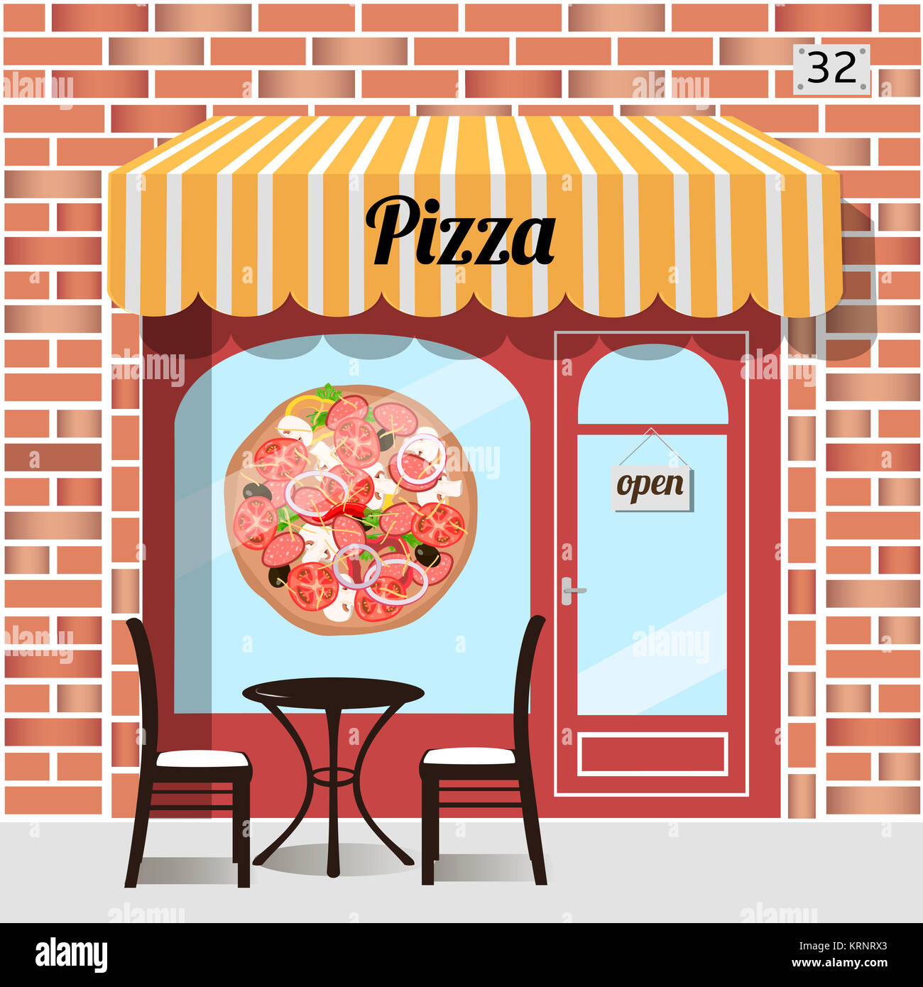 Open cafe building facade vector hi-res stock photography and images ...