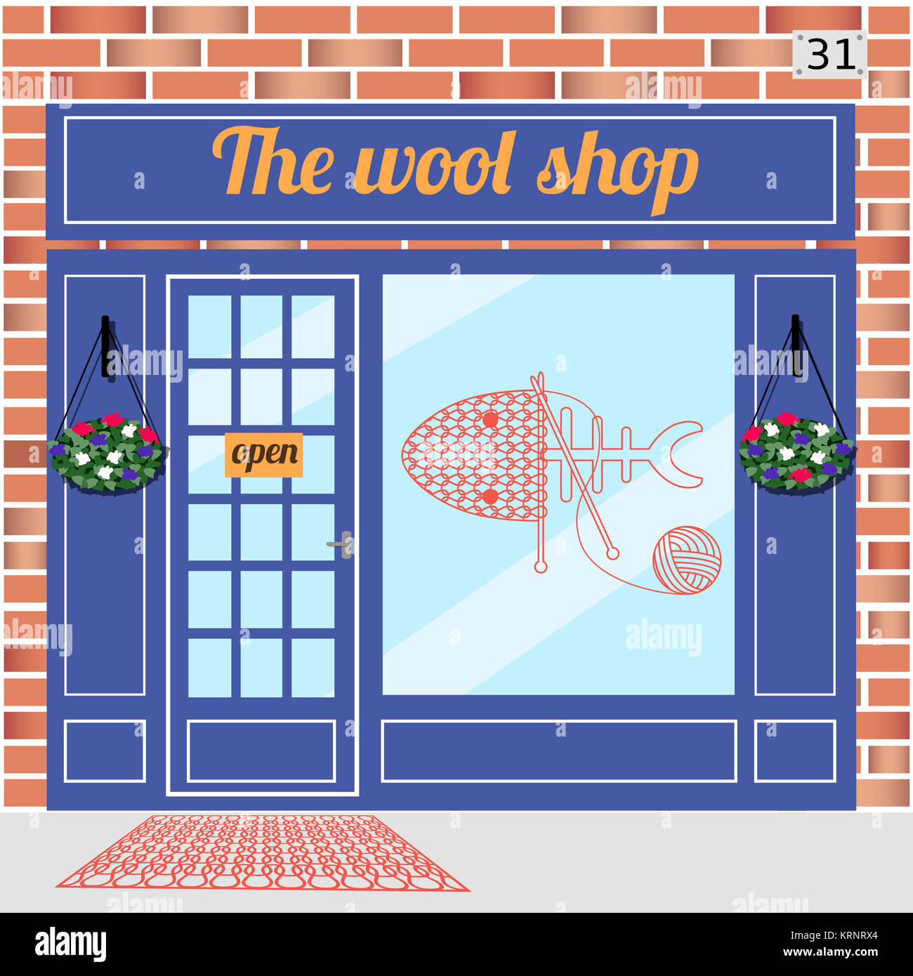 Wool shop building Stock Photo - Alamy