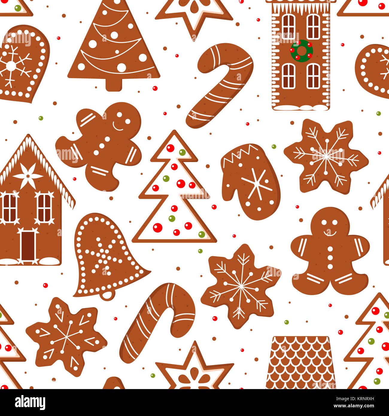 Funny gingerbread seamless pattern hi-res stock photography and images ...