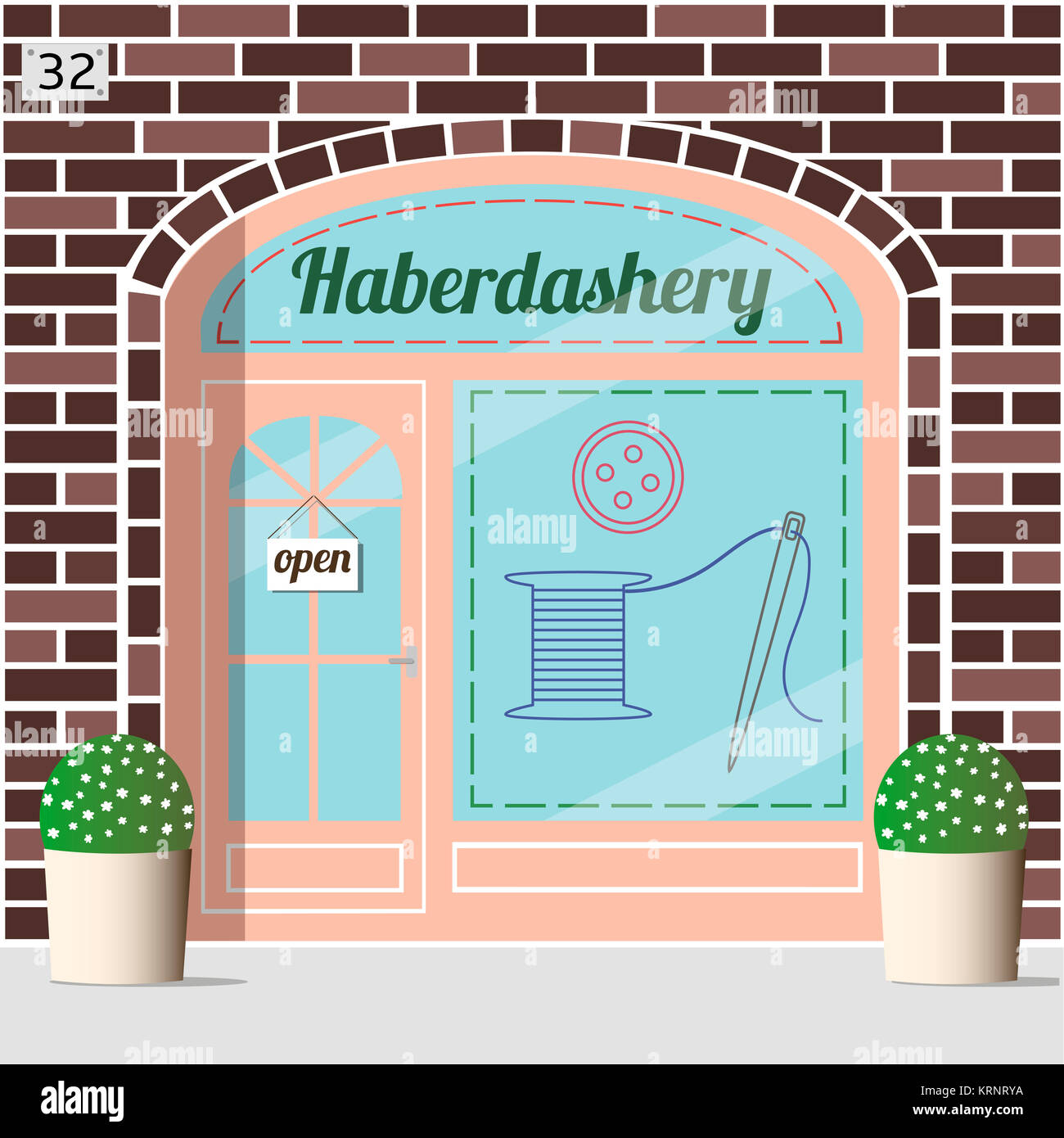 Haberdashery shop facade Stock Photo - Alamy