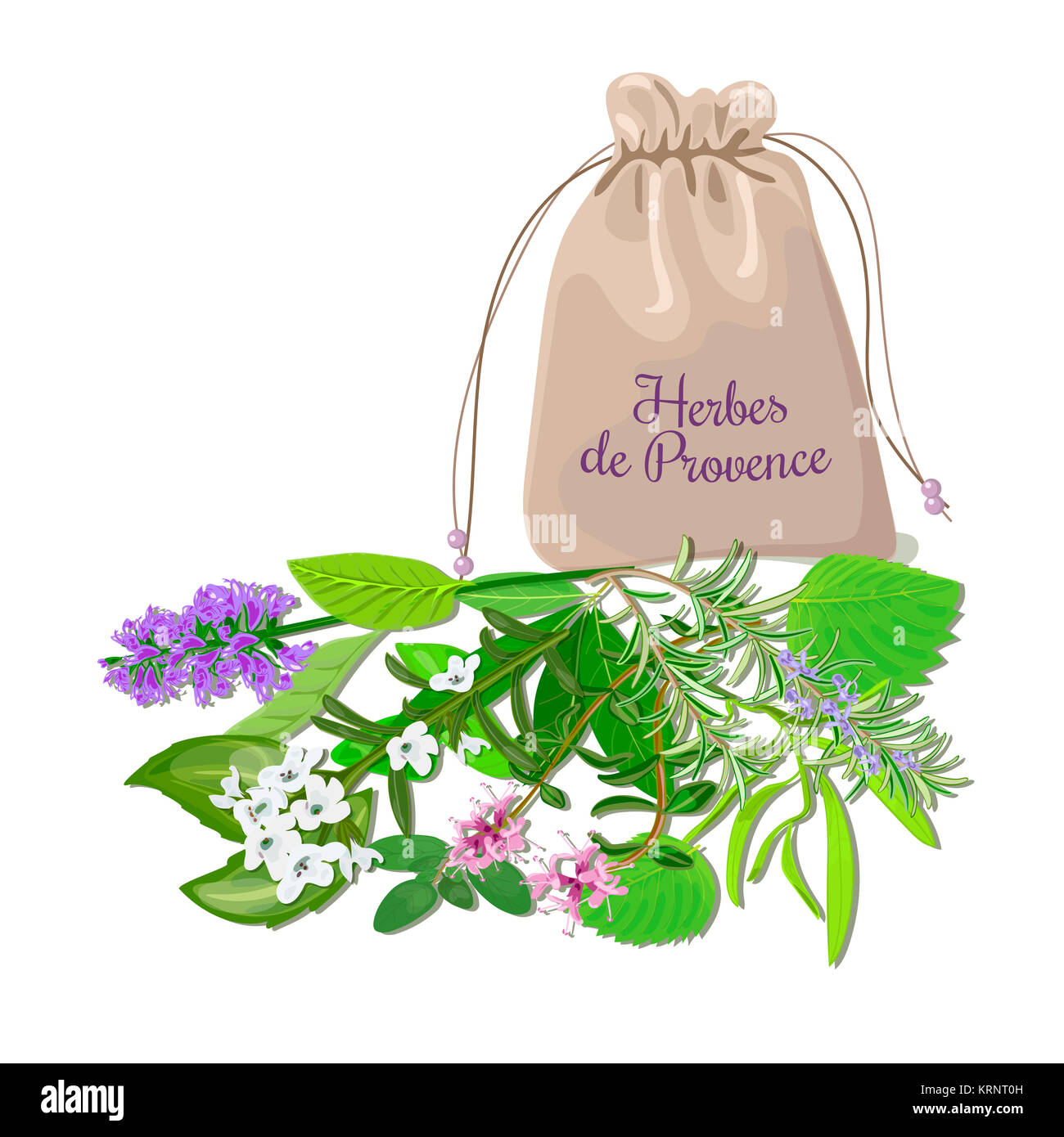 Herbes de provence sachet Stock Photo - Alamy