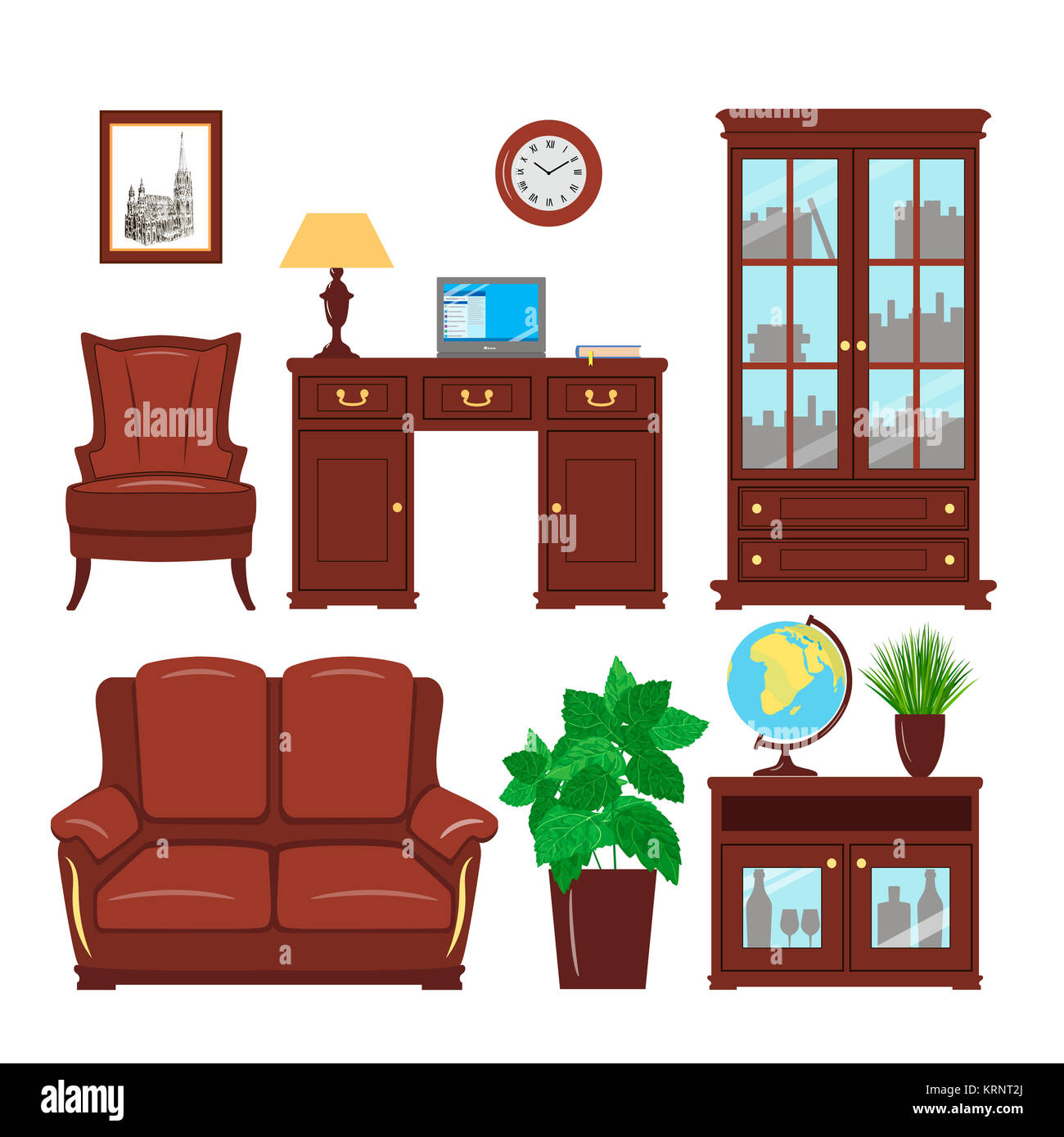 Home library chair lamp Cut Out Stock Images & Pictures - Alamy