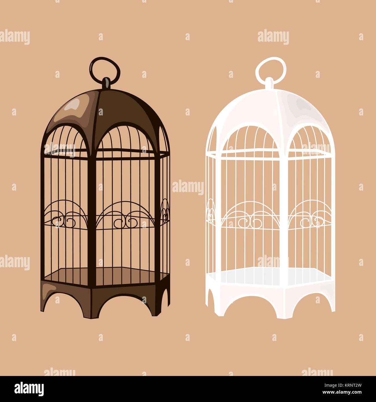 bird cage set Stock Photo - Alamy