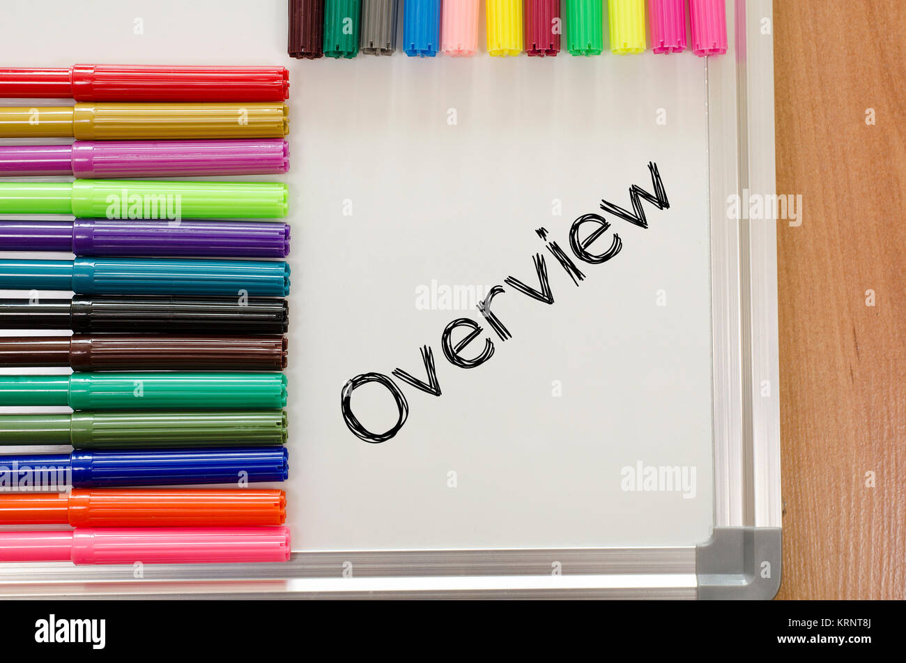 Overview written on whiteboard Stock Photo - Alamy