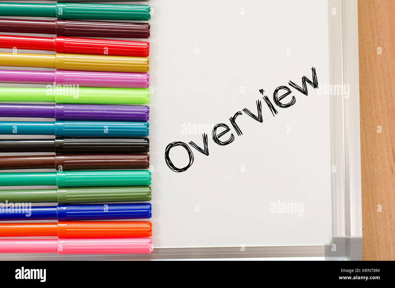 Overview written on whiteboard Stock Photo - Alamy