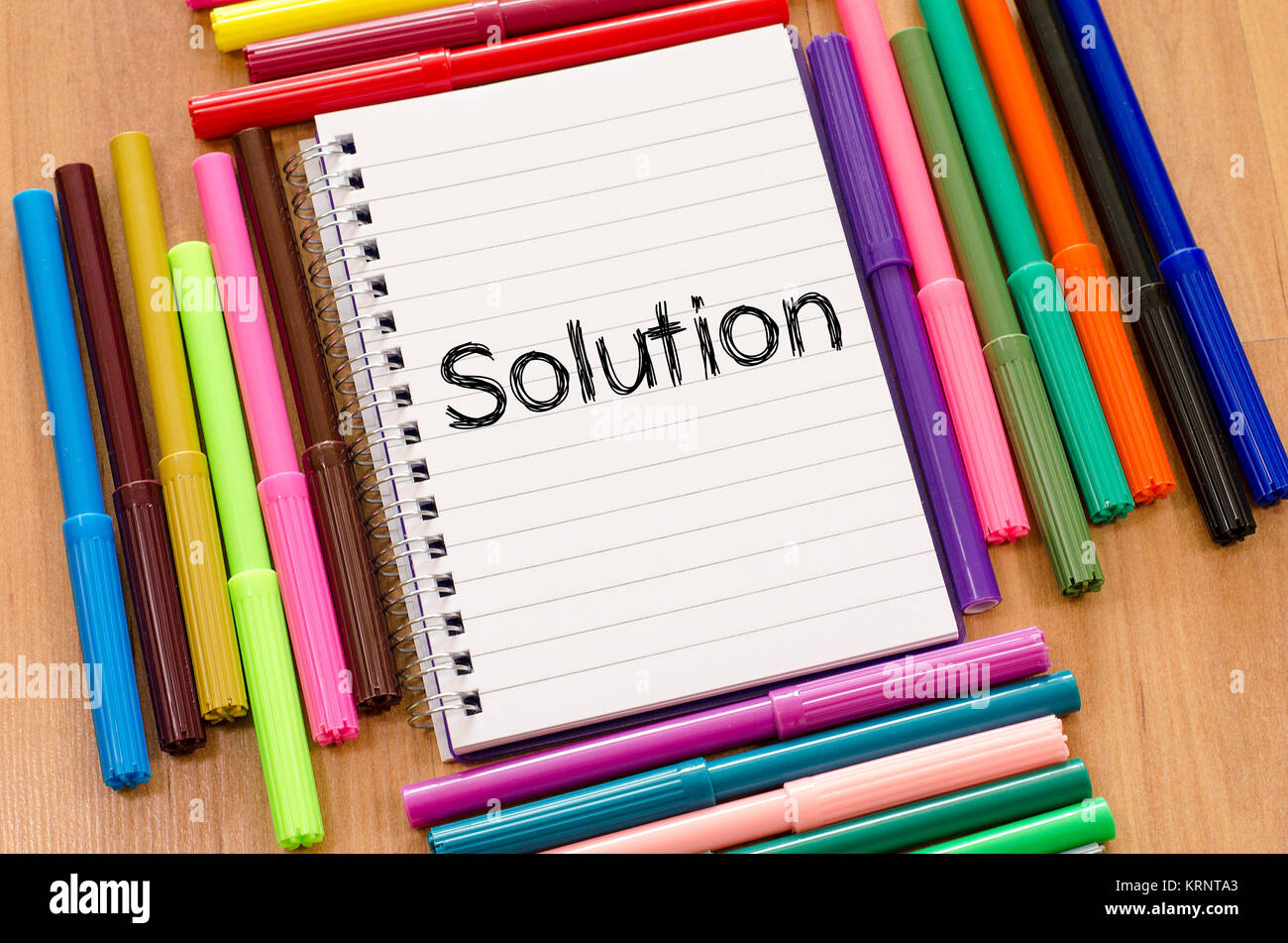 Solution text concept Stock Photo - Alamy