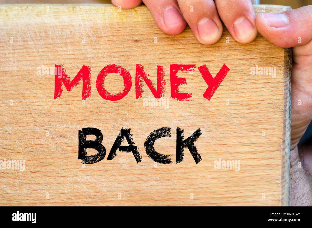 Money back text concept Stock Photo - Alamy