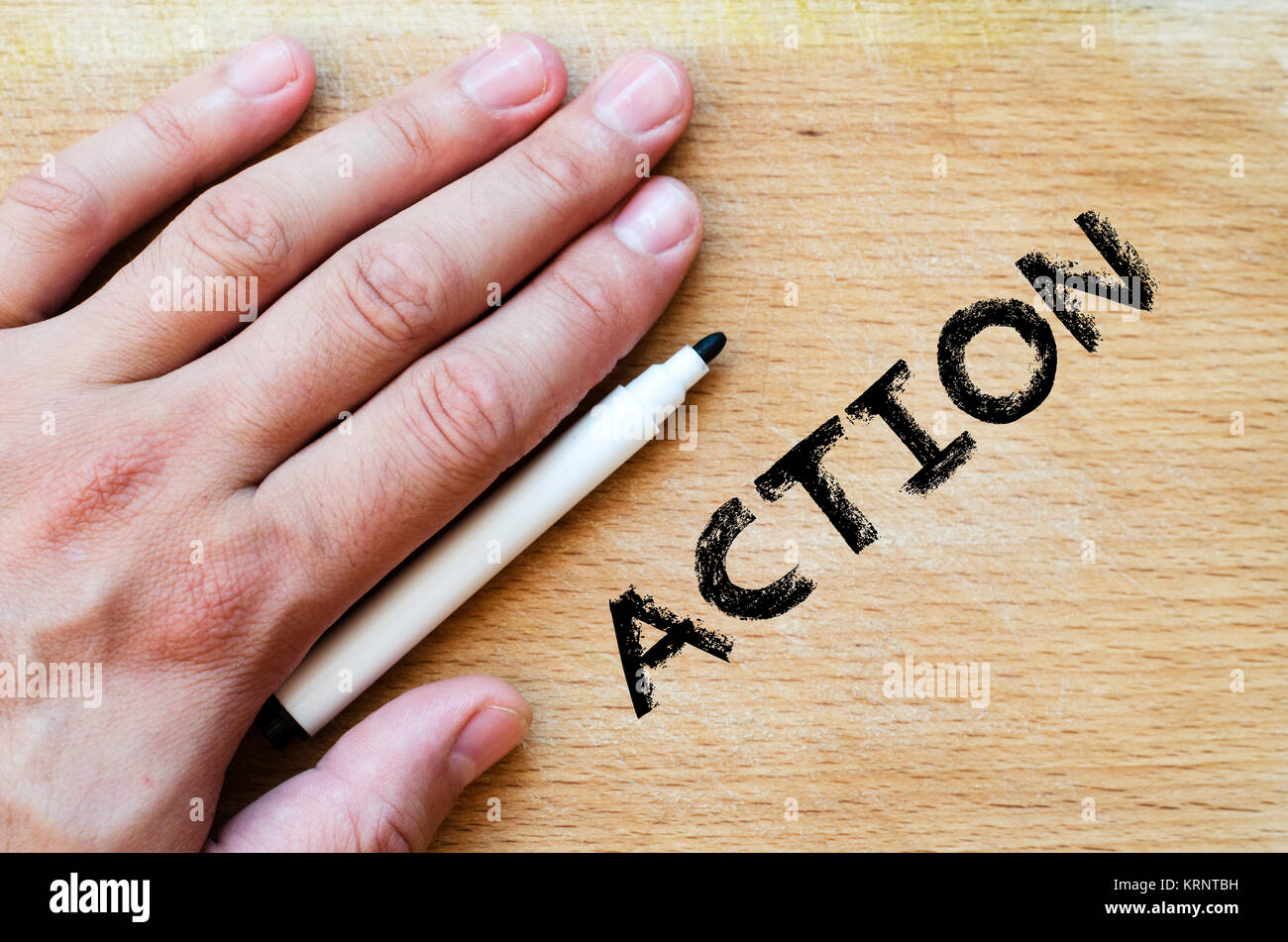 Action text concept Stock Photo - Alamy