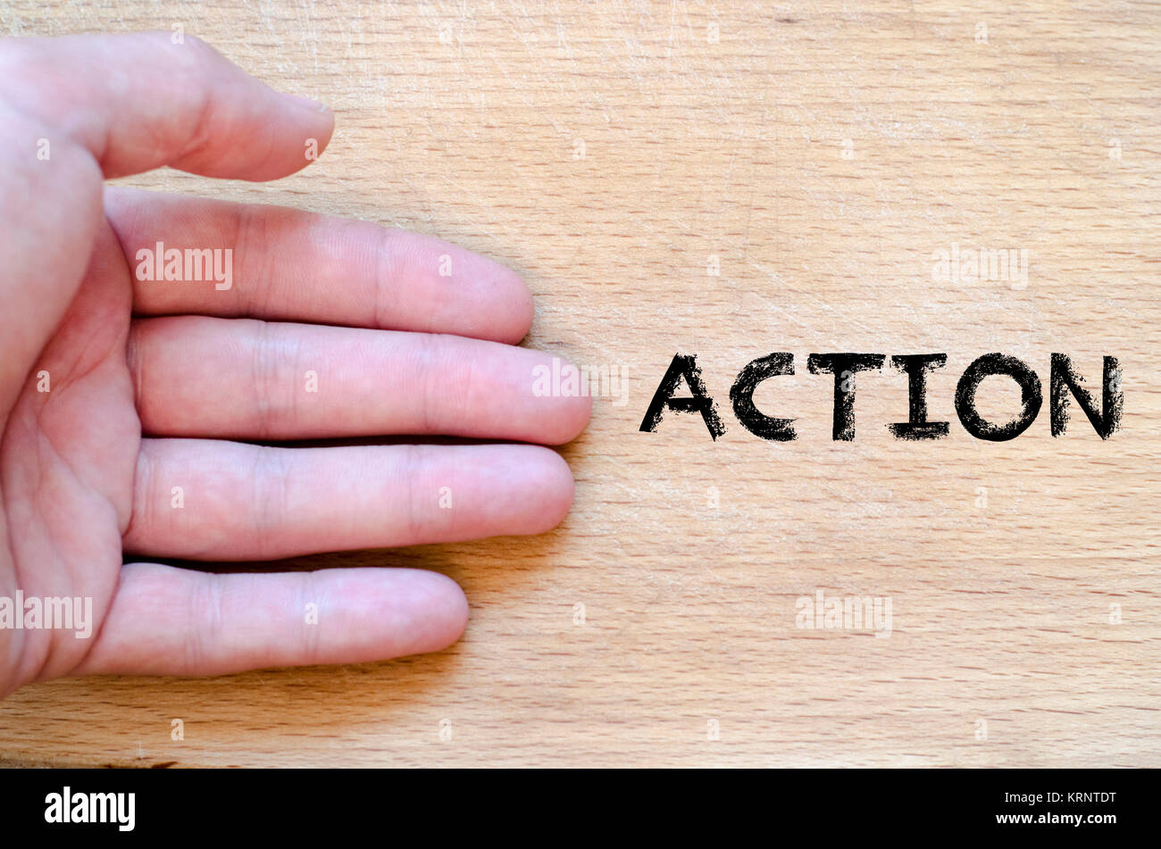 Action text concept Stock Photo - Alamy