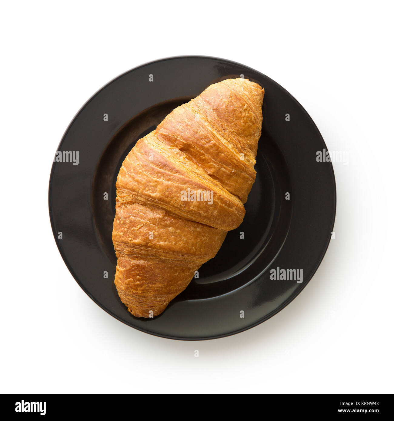 Croissants on plate french Cut Out Stock Images & Pictures - Alamy