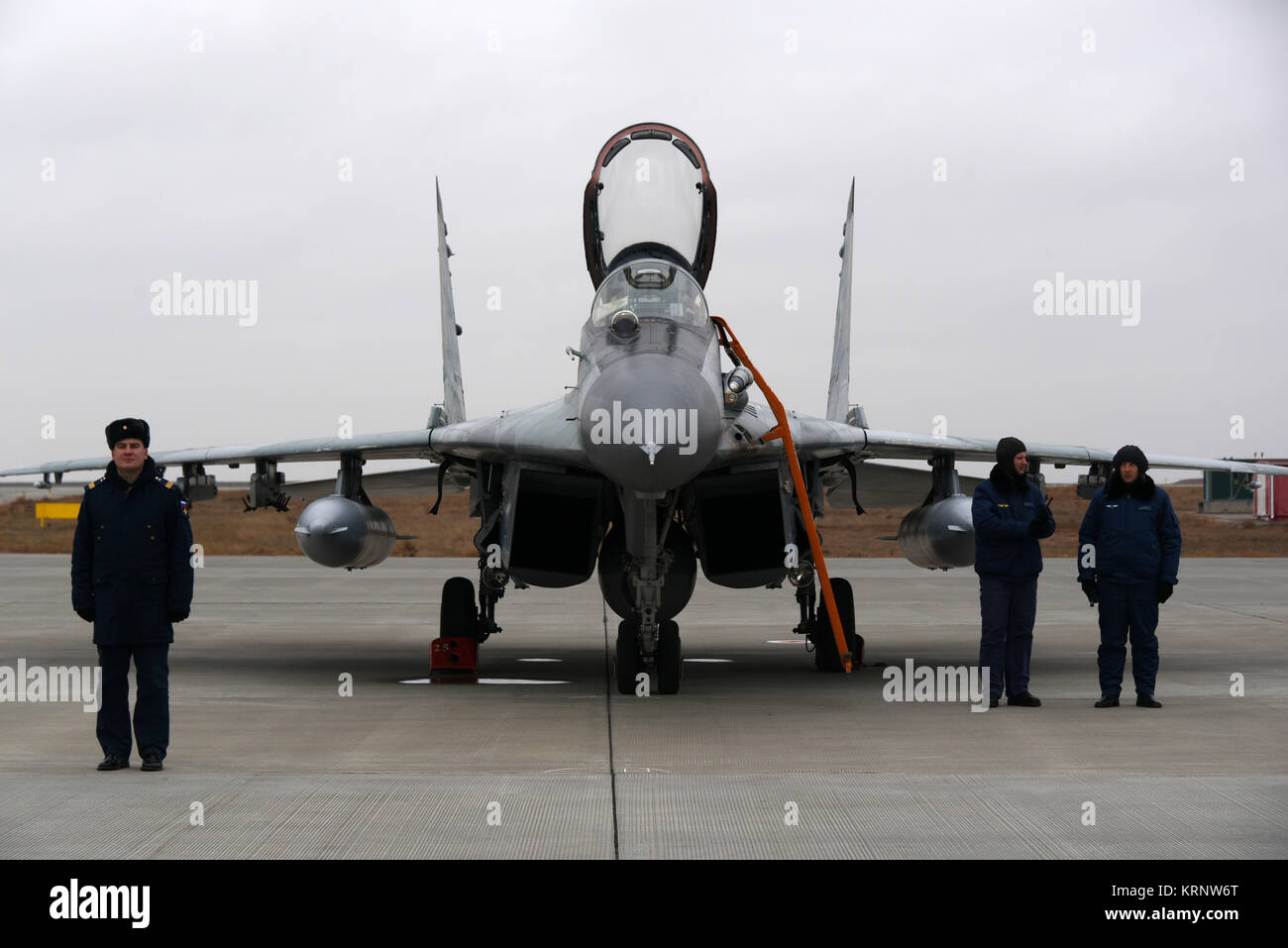 MIG-29 (MIG-29SMT) "Fulcrum" fighter aircrafts landing after mission at ...