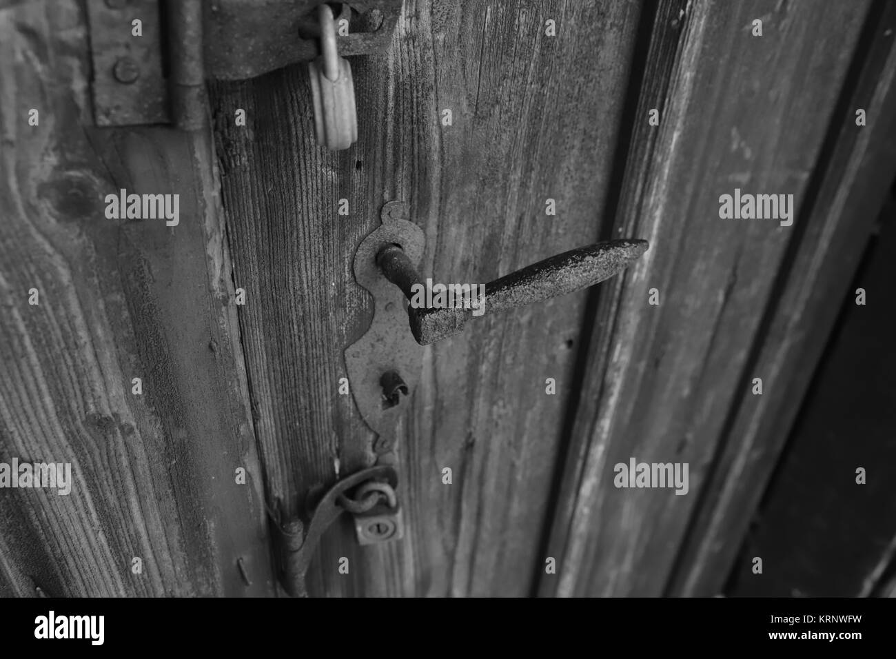 Vintage old door detail Black and White Stock Photos & Images - Alamy