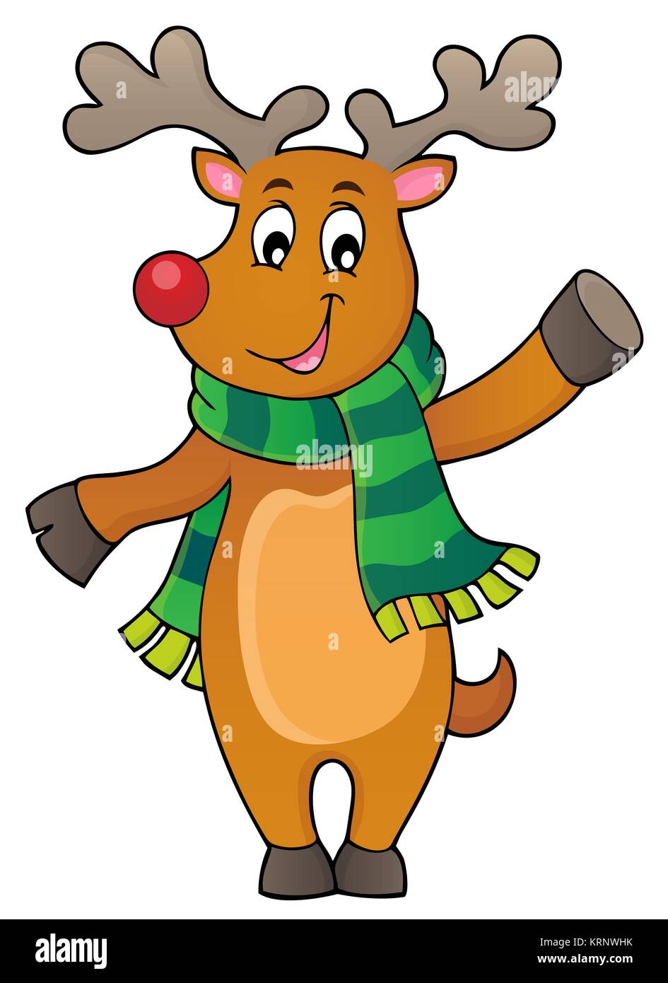 Christmas character cute deer Cut Out Stock Images & Pictures - Alamy