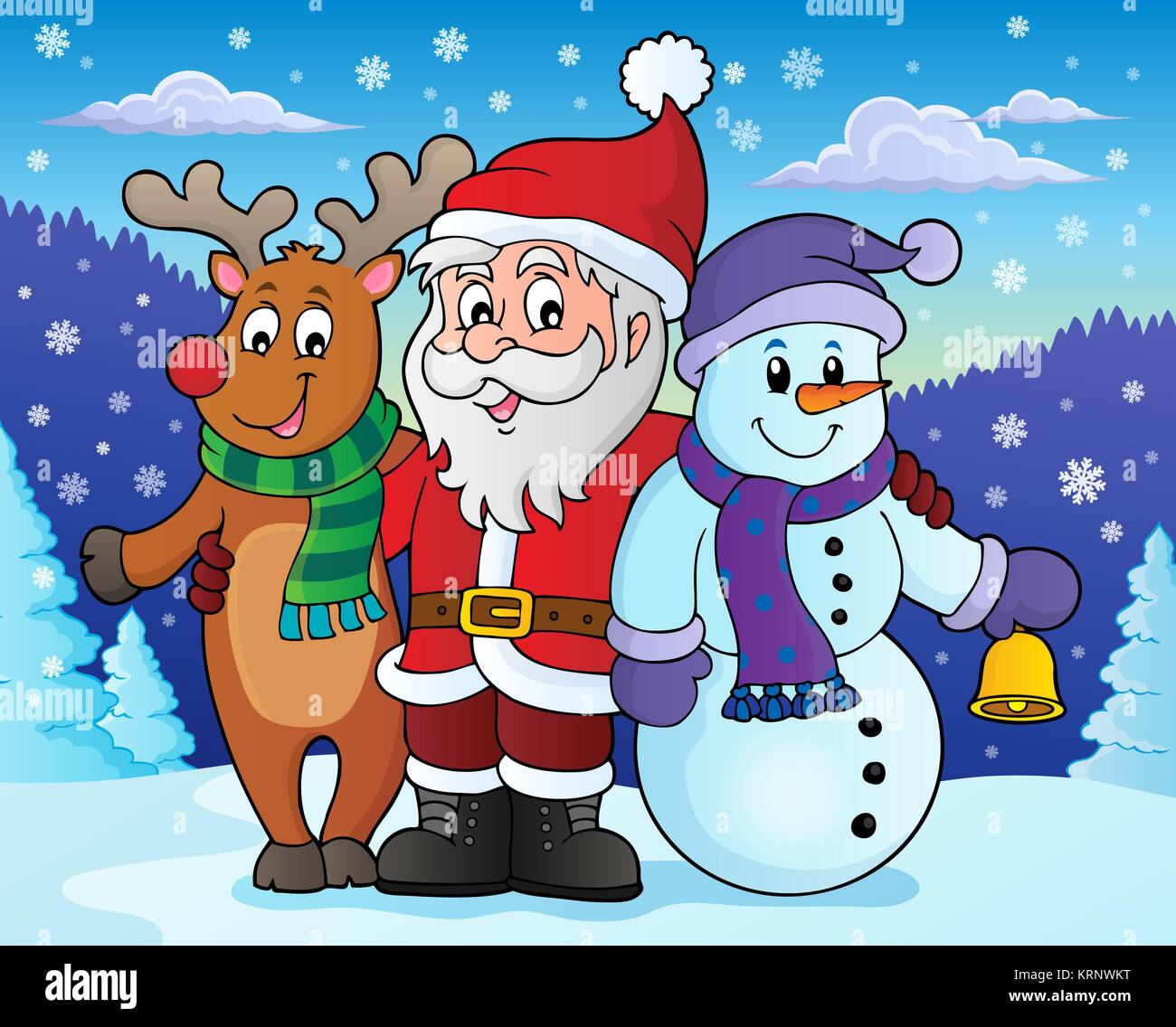 Christmas characters theme image 4 Stock Photo - Alamy