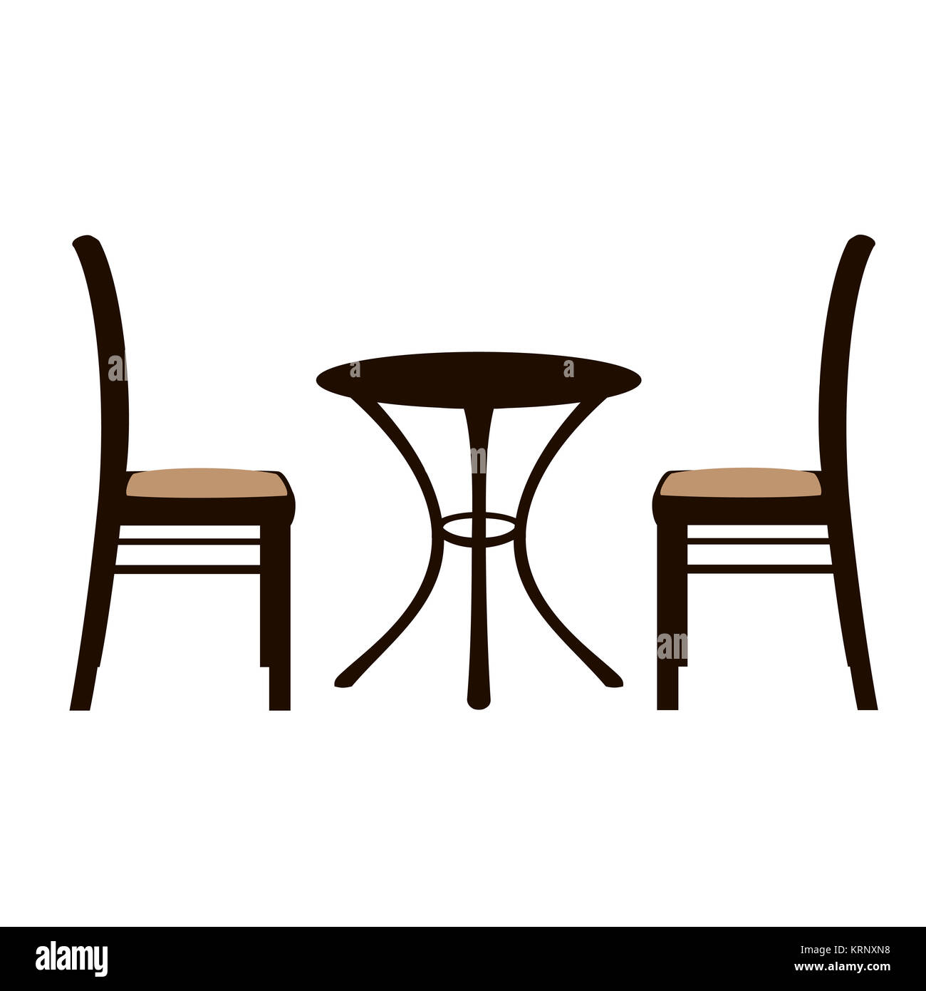 Vintage set table chairs Cut Out Stock Images & Pictures - Alamy