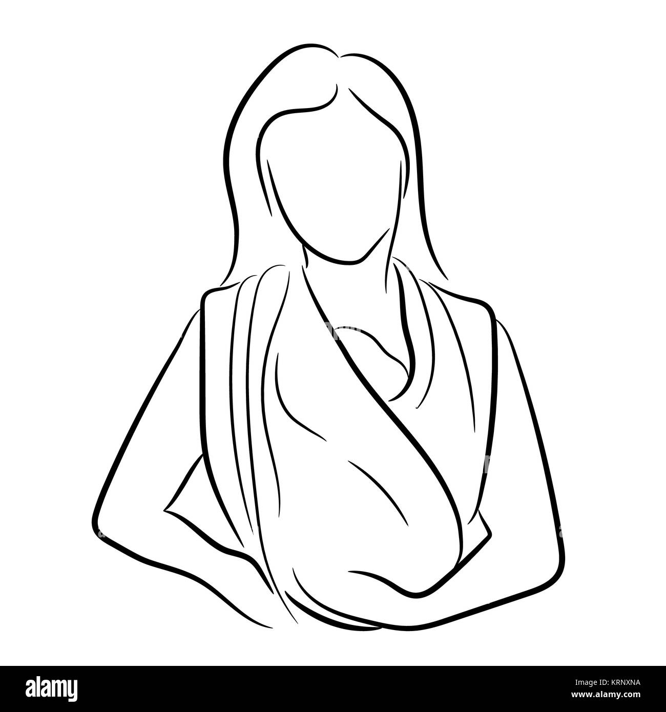 Baby line art mom Cut Out Stock Images & Pictures - Alamy