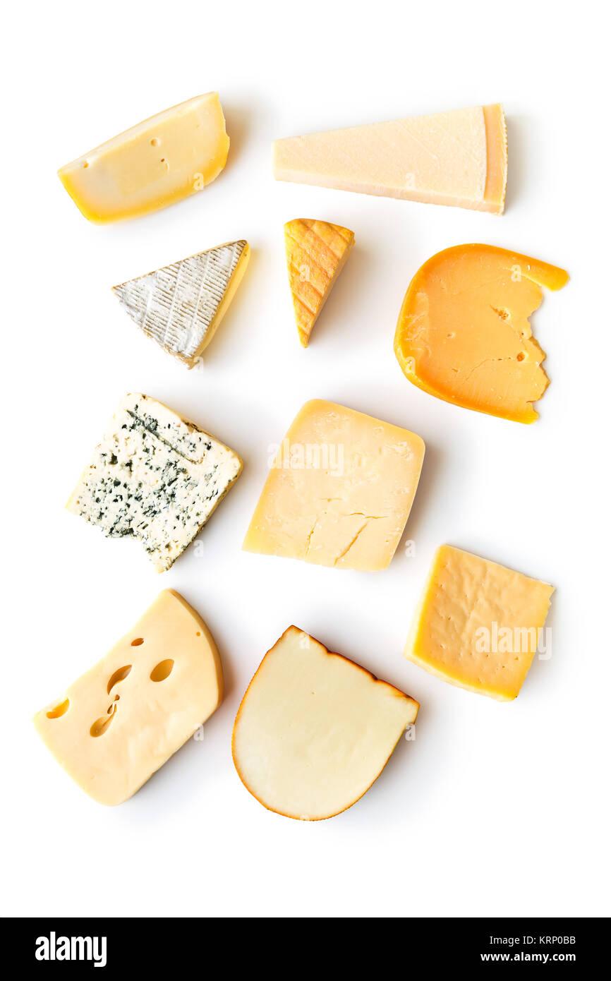 Different kinds of cheeses Stock Photo - Alamy