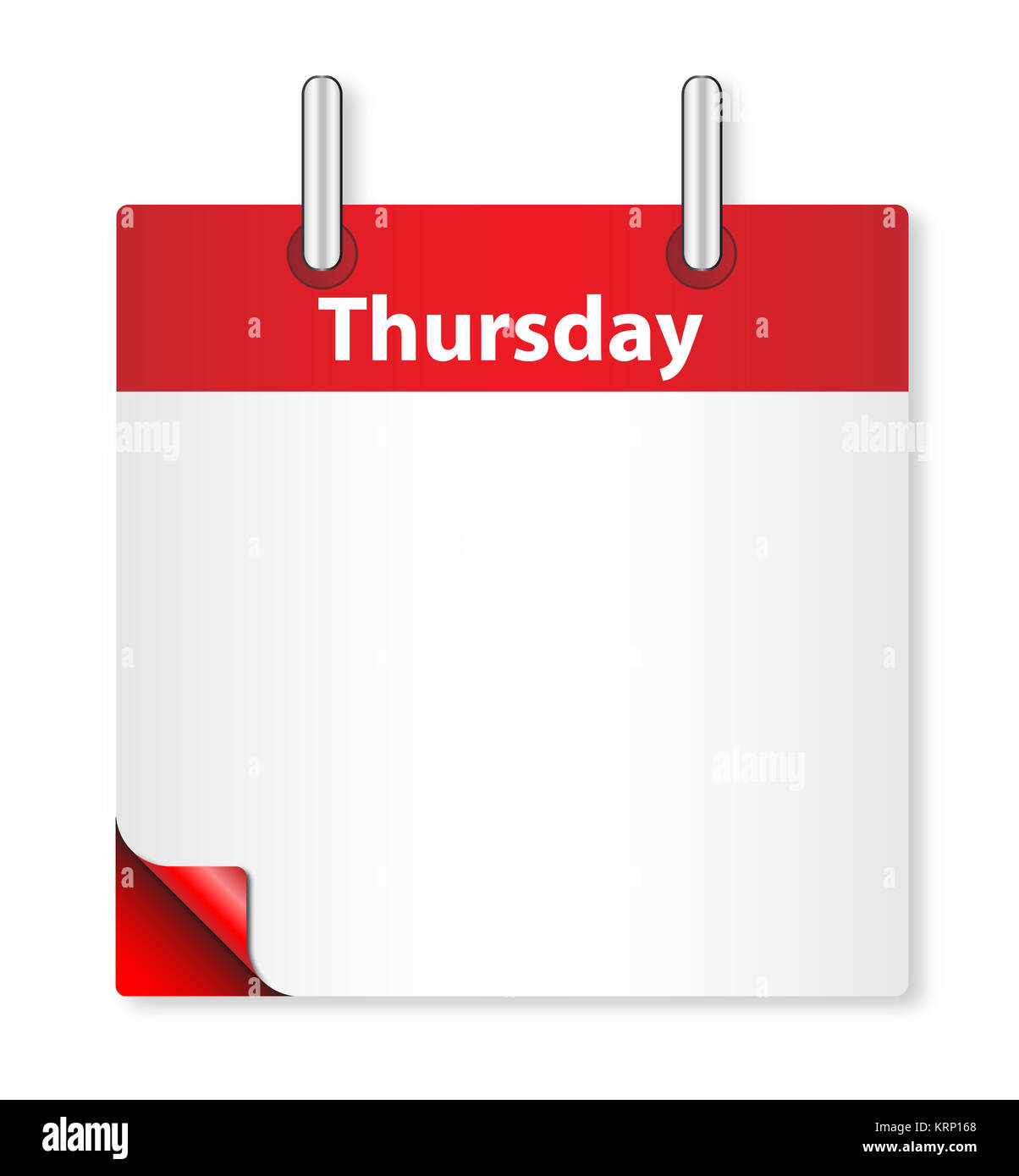 Blank Thursday Date Stock Photo - Alamy