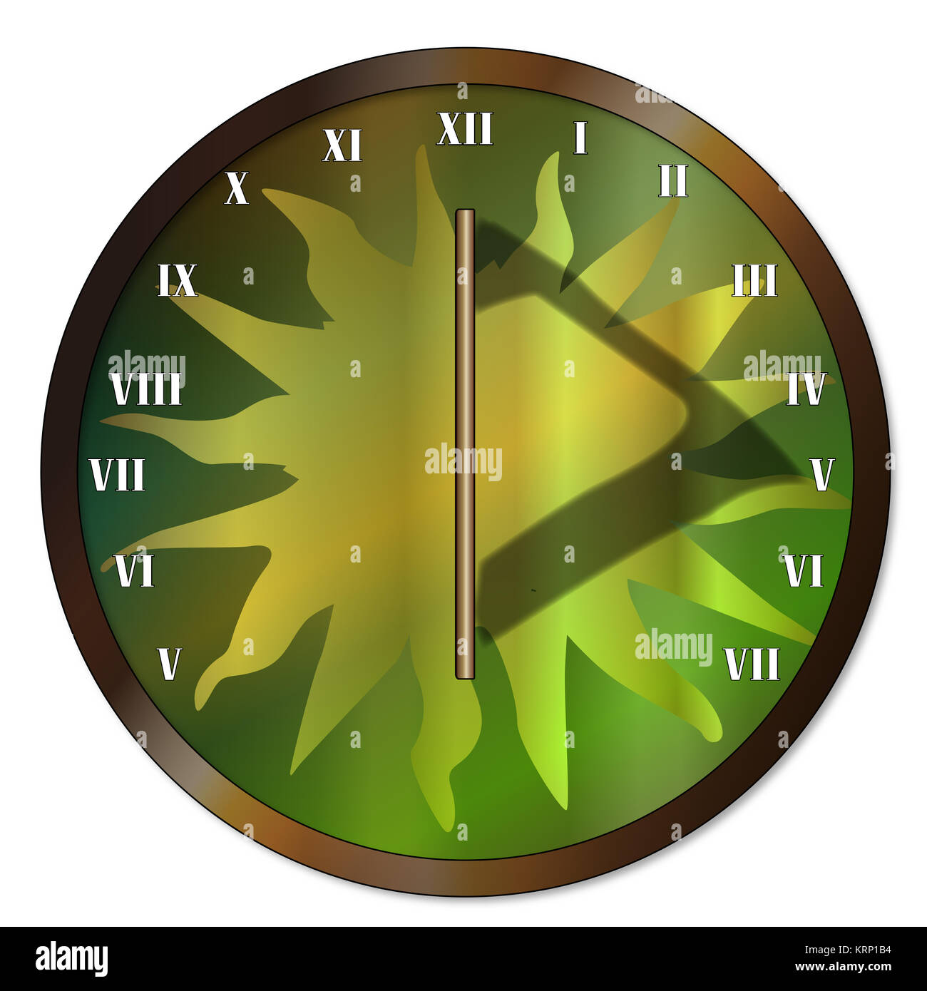 Sun Dial Face Isolated Stock Photo - Alamy