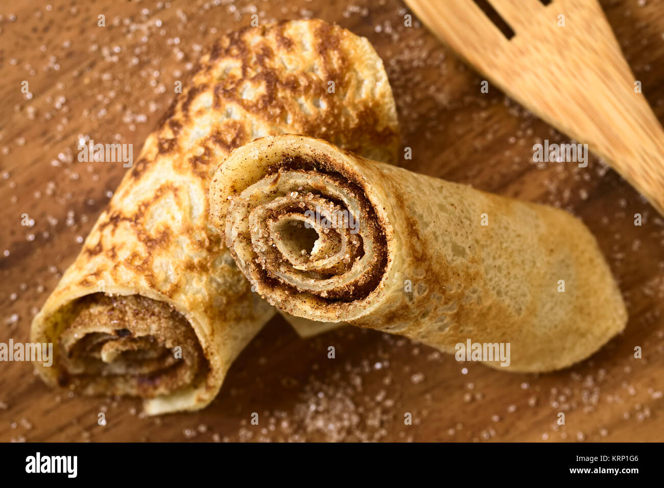 Crepe with Cinnamon and Sugar Stock Photo - Alamy